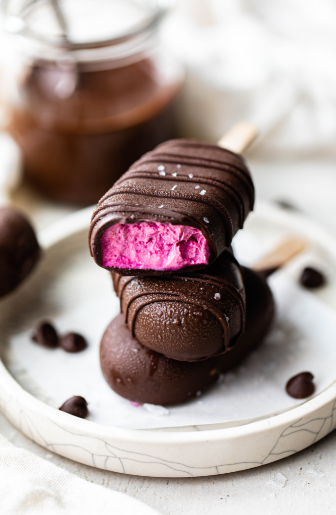 Mini Chocolate Beetroot Icecreams - One Harvest