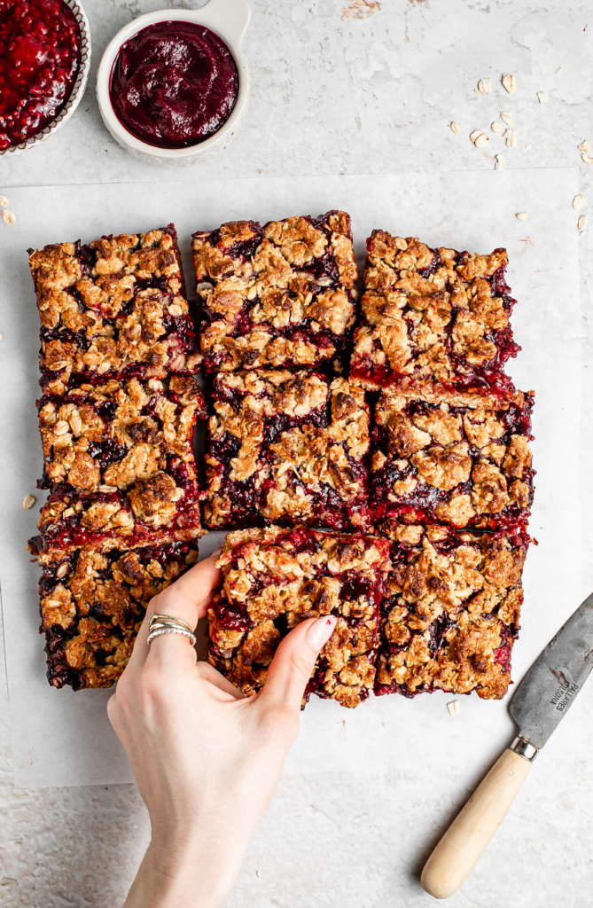 Beetroot & Raspberry Crumble Bars - One Harvest